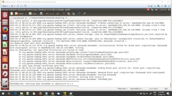 Resolved Incompatible Clusterids In In Multi Node Hadoop Cluster Setup Artificial 2942